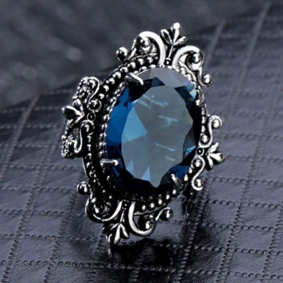 Jewelry | 925 Victorian Gothic Sapphire Ring | Poshmark